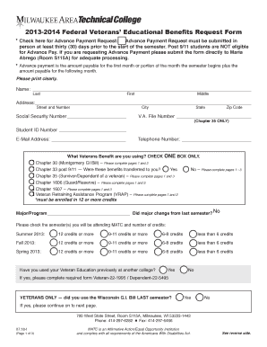 Fillable Online matc 07.18B VA Ed.Bene.Request Fax Email Print - pdfFiller