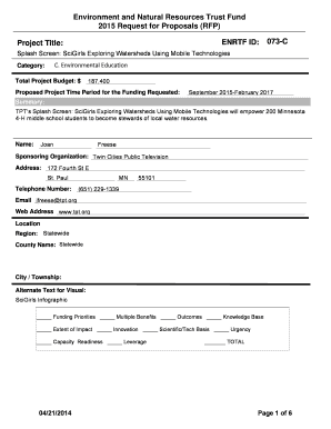 Fillable Online Environment and Natural Resources Trust Fund 2015 ...
