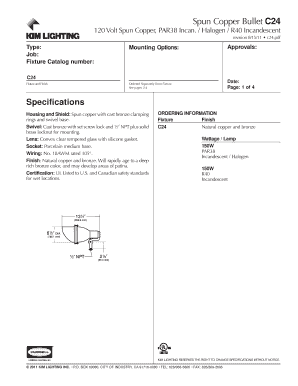 Fillable Online Spun Copper Bullet C24 Fax Email Print - pdfFiller