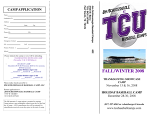 Fillable Online TCU Winter '08 camp brochure.pub Fax Email Print ...