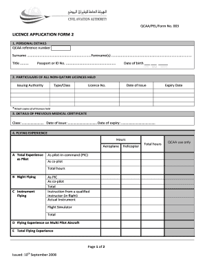 Fillable Online LICENCE APPLICATION FORM 2 Fax Email Print - pdfFiller