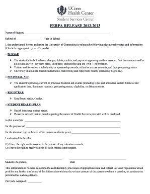 Fillable Online fiscalservices uchc uchc bursar form Fax Email Print ...