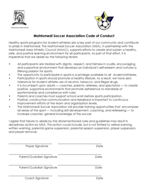 Fillable Online Code of Conduct Form MSA Fax Email Print - pdfFiller