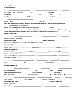 Fillable Online PATIENT INFORMATION - BHS Physicians Network Fax Email ...