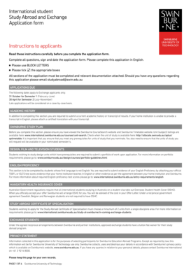 Fillable Online Study Abroad application form - International Students ...