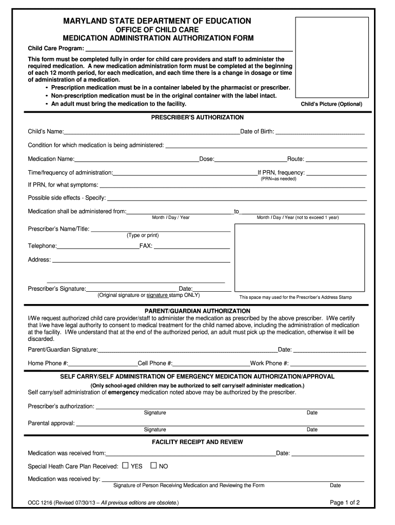 Fillable Online Medication Form - Georgetown Hill Early School Fax ...