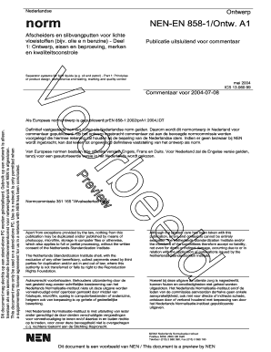 Fillable Online nen NEN-EN 858-1Ontw - nen Fax Email Print - pdfFiller