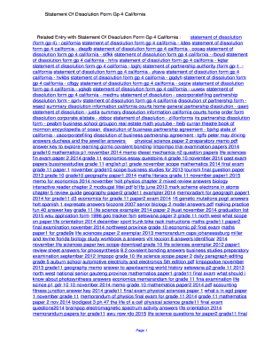 Fillable Online kqtar Statement Of Dissolution Form Gp 4 California ...