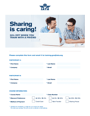 Fillable Online iata Please complete this form and email it to training ...