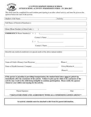 Fillable Online lcps J. LUPTON SIMPSON MIDDLE SCHOOL AFTER SCHOOL ...