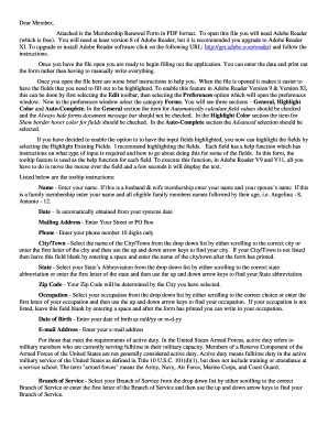 Fillable Online Dear Member, Attached is the Membership Renewal Form in PDF ... Fax Email Print ...