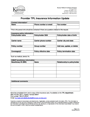 Fillable Online TPL draft provider.docx Fax Email Print - pdfFiller