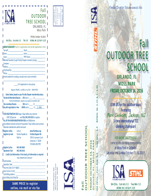 Fillable Online floridaisa Fall Florida Chapter ISA announces the: TREE ...