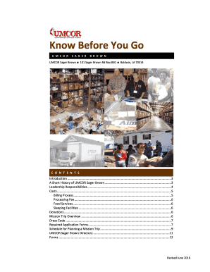 Fillable Online Know Before You Go - UMCOR Fax Email Print - pdfFiller