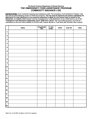 Fillable Online goldenharvest DSS Form 16179 - South Carolina ...