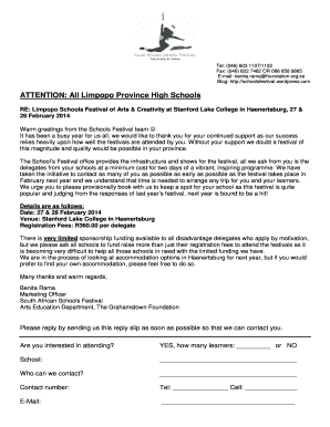Fillable Online 2014 Letter to all Limpopo Schools - Reply slip ...