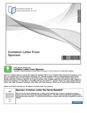 Fillable Online Invitation Letter From Sponsor - ursdoc.com Fax Email ...