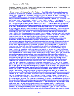 Standard Form 700 - Fill Online, Printable, Fillable, Blank | pdfFiller