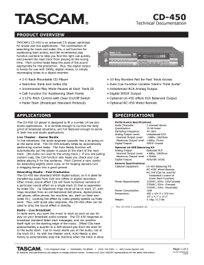 Fillable Online CD-450 Fax Email Print - pdfFiller