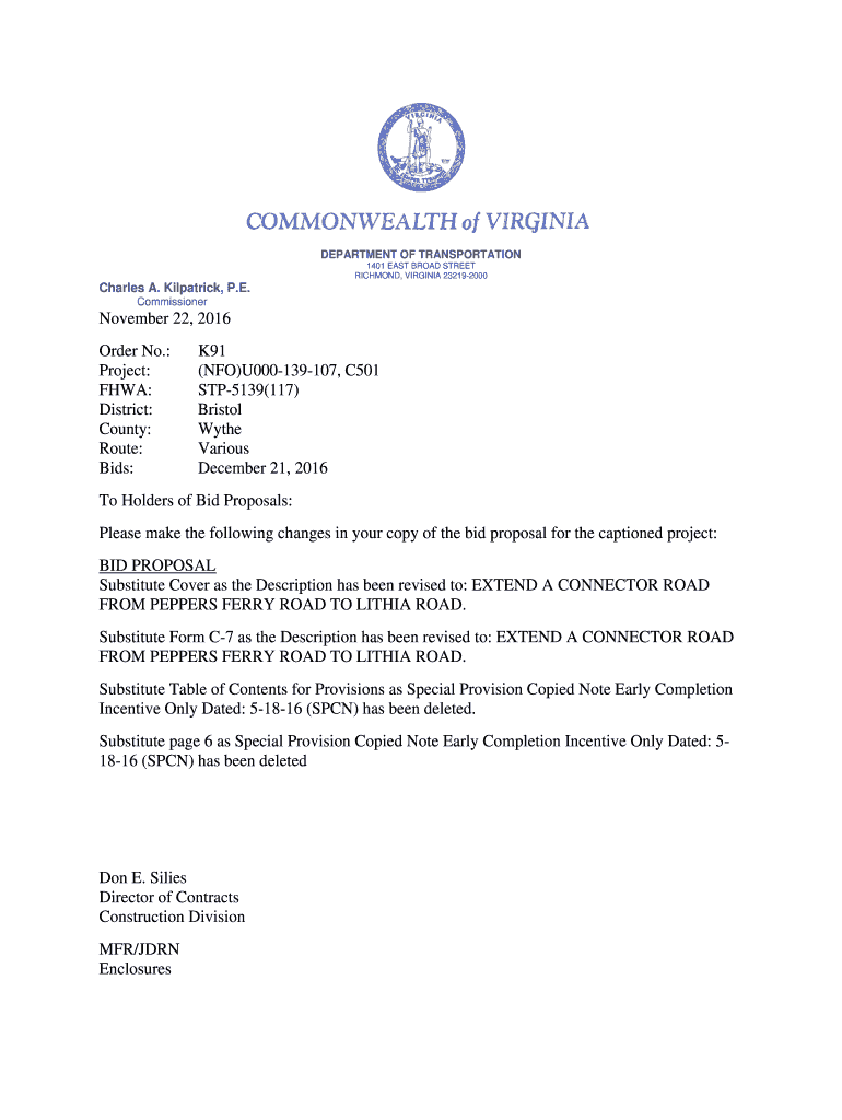 Fillable Online Addendum Letter(s) Fax Email Print - pdfFiller