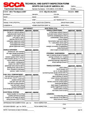 Fillable Online wmr-scca TECHNICAL AND SAFETY INSPECTION FORM - wmr ...