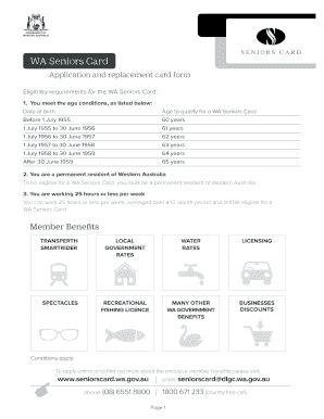 Fillable Online dlgc wa gov WA Seniors Card - dlgc wa gov Fax Email ...