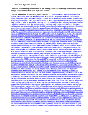 Axis Bank Rtgs Form - Fill Online, Printable, Fillable, Blank | pdfFiller