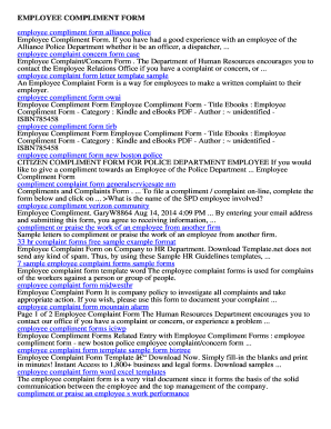 Fillable Online employee compliment form. Download Free employee ...