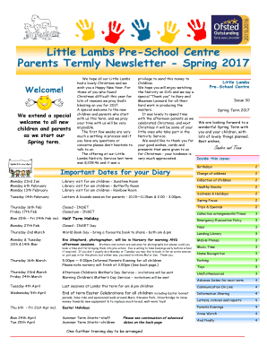 20 Printable preschool newsletters for parents Forms and Templates - Fillable Samples in PDF, Word to Download | pdfFiller