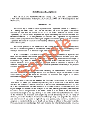 Fillable Online nysba Bill of Sale and Assignment - New York State Bar ...