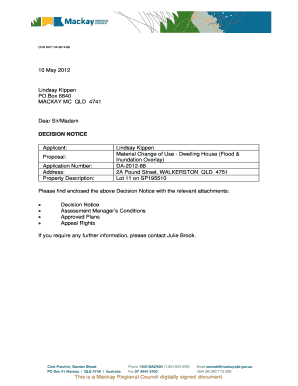 Fillable Online planning mackay qld gov PO Box 6640 - planning mackay qld gov Fax Email Print ...