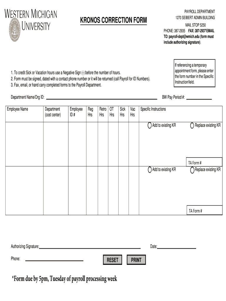 Fillable Online wmich 1270 SEIBERT ADMIN BUILDING Fax Email Print - pdfFiller