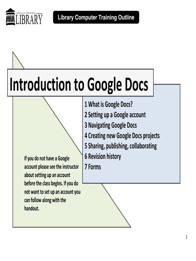 Fillable Online lfpl Introduction to Google Docs Fax Email Print ...