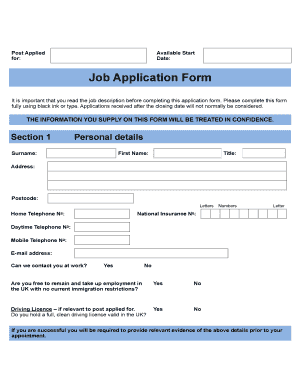 Fillable Online lessonsource co Job-Application-Form-Template-word 2 ...
