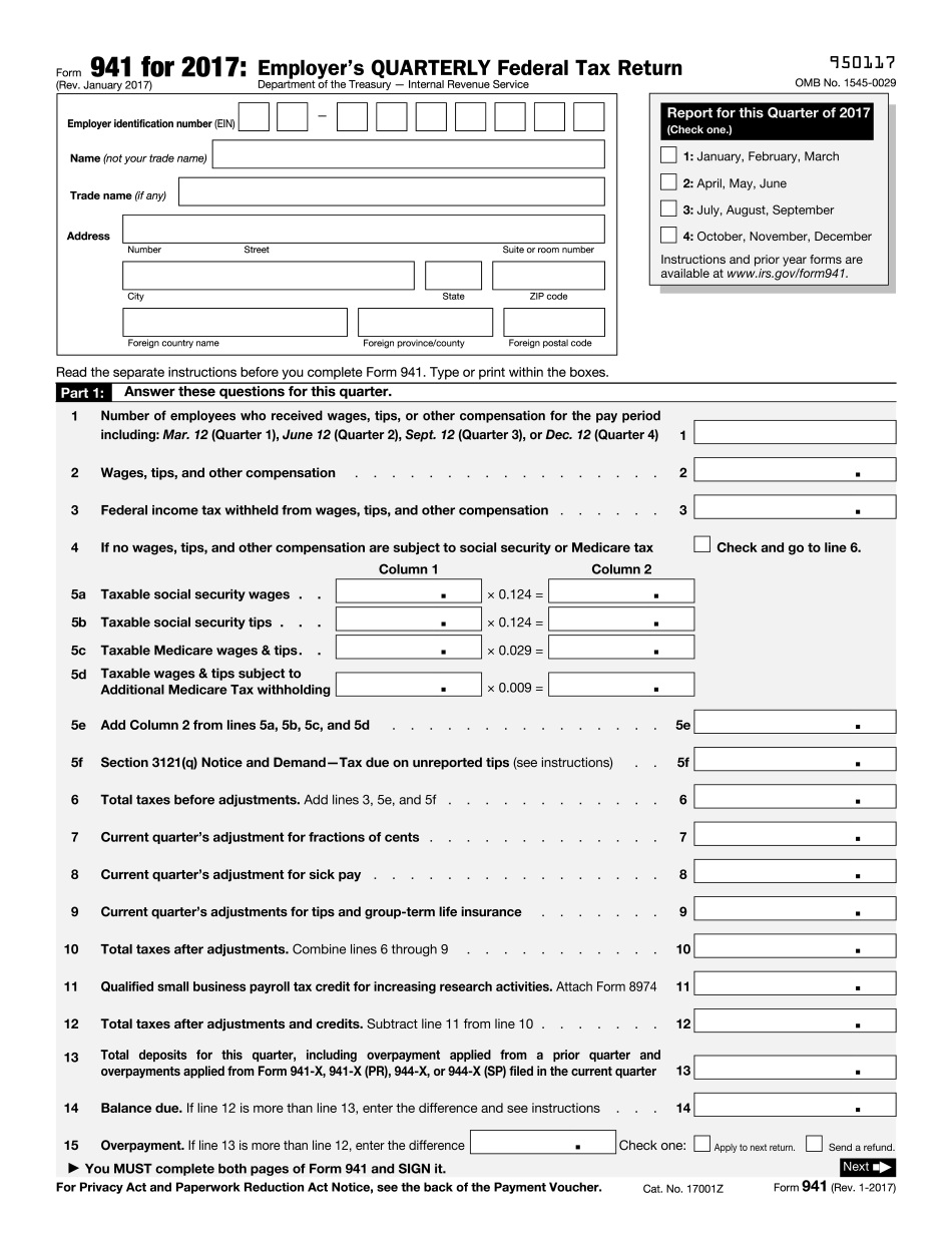 2024 941 Form Try Blank Template In Word And PDF