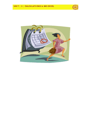 Fillable Online UNIT 3 CALCULATIONS in MS EXCEL - ametikool.ee Fax ...