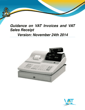 Fillable Online Guidance on VAT Invoices and VAT Sales Receipt ...
