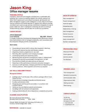 39+ Free Editable Office Manager Resume Templates in MS Word [DOC ...