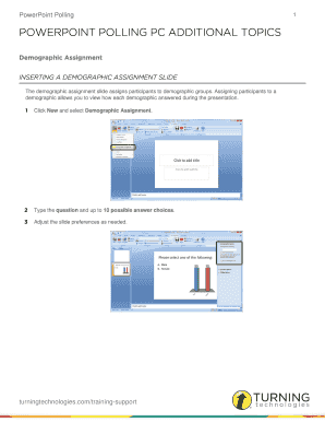 Fillable Online PowerPoint Polling PC Additional Topics. PowerPoint ...
