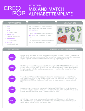 Fillable Online spectrum-nasco mix and match alphabet template ...
