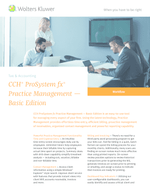 Fillable Online CCH ProSystem fx Practice Management Basic Edition Fax ...