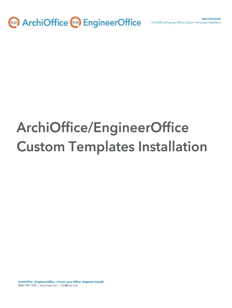Fillable Online ArchiOffice/EngineerOffice Custom Templates ...