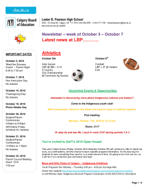 Fillable Online School Newsletter Template Word Fax Email Print - pdfFiller