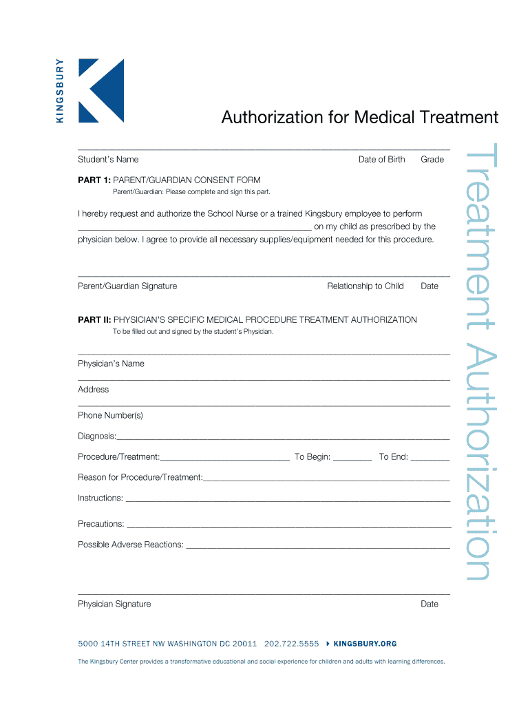 Fillable Online treatment authorization.docx Fax Email Print - pdfFiller