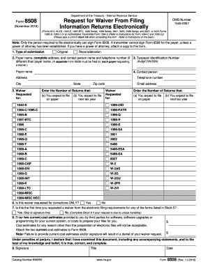 Fillable Online irs Request for Waiver From Filing Information Returns ... - IRS.gov Fax Email ...