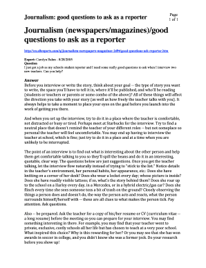 Fillable Online nclack k12 or Journalism: good questions to ask as a ...