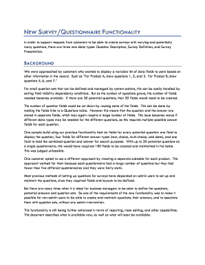 Fillable Online new survey /questionnaire functionality - Agiloft Fax ...