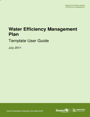 Fillable Online Water Efficiency Management Plan - Template User Guide ...