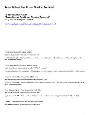 Bus Driver Physical Form - Fill Online, Printable, Fillable, Blank ...