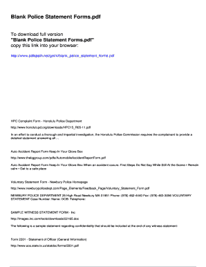 Fillable Online Blank Police Statement Forms - pdfslibforme.com Fax ...